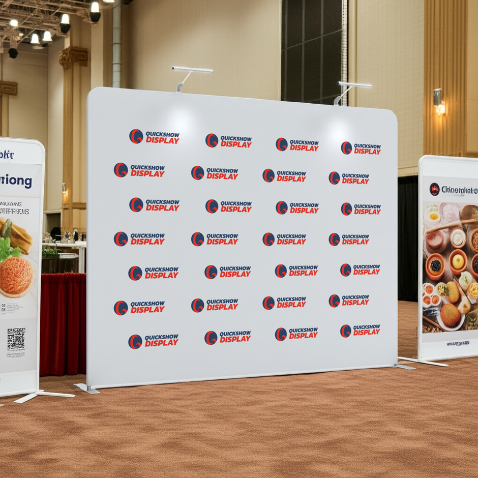 10x10 Trade Show Booth - Curved - Trade Show Display - Waterfall Stand ...