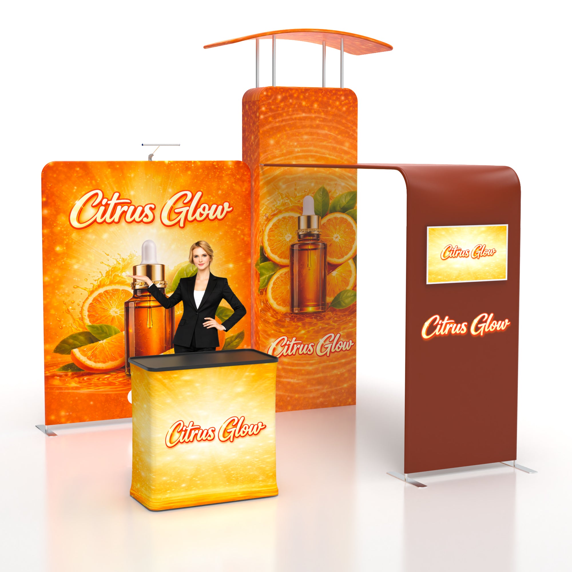 10ft TenseFlex™ Booth Kit A - Parachute Header Trade Show Display ...