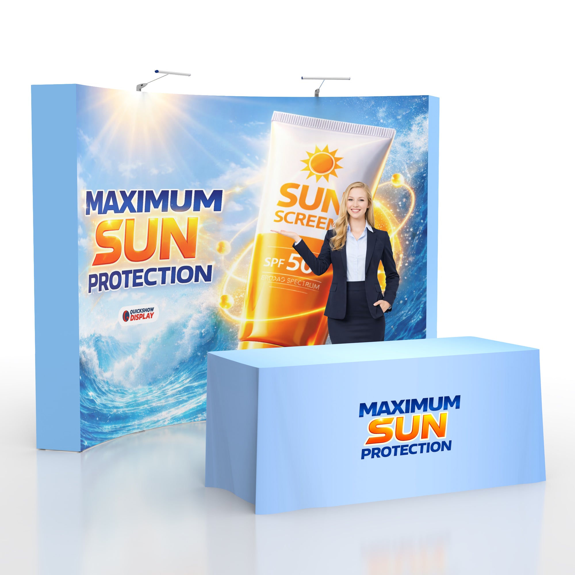 10ft TensePop™ Curved Booth Kit B | Pop Up Trade Show Display ...