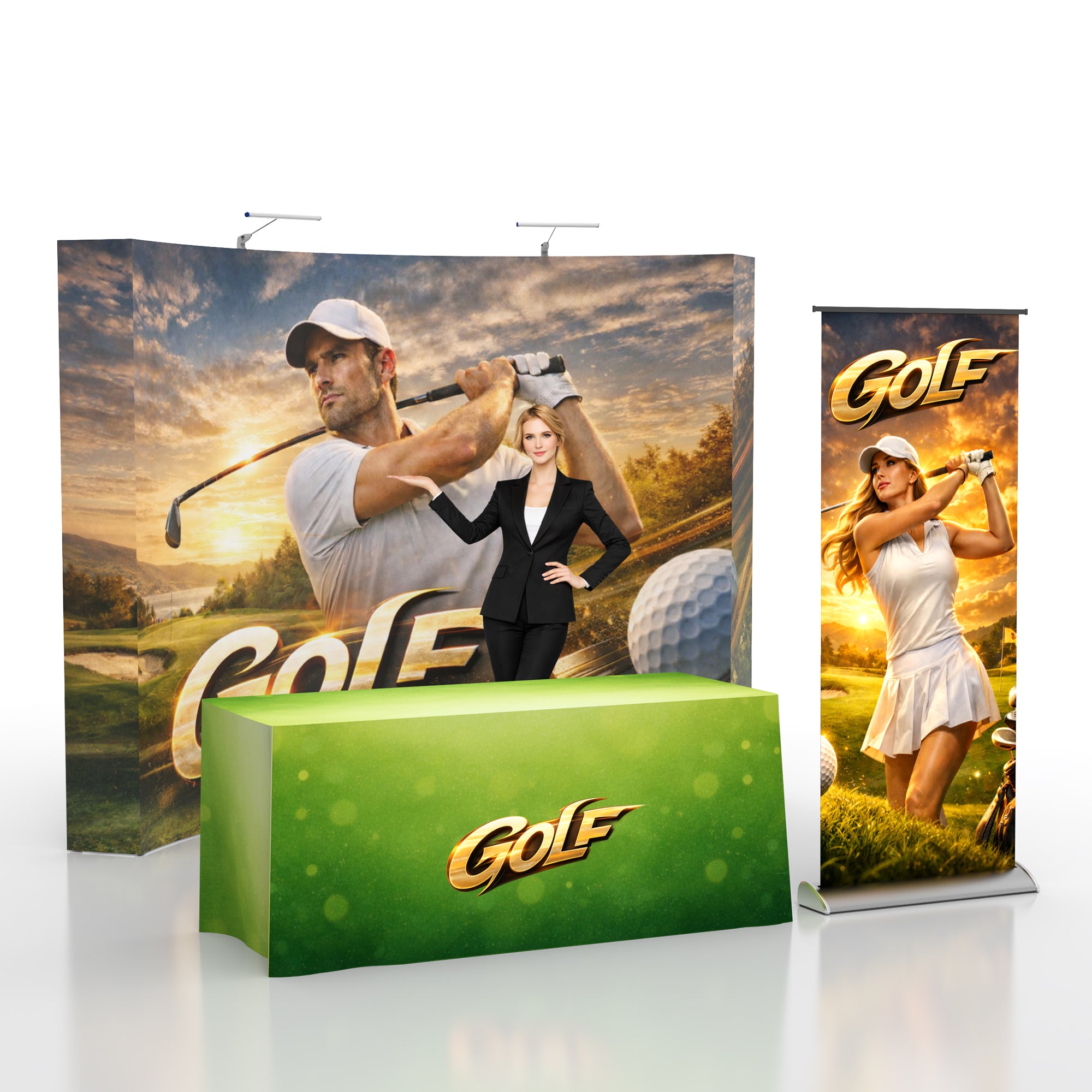 10ft TensePop™ Booth Kit C - Premium Trade Show Display – QuickShowDisplay